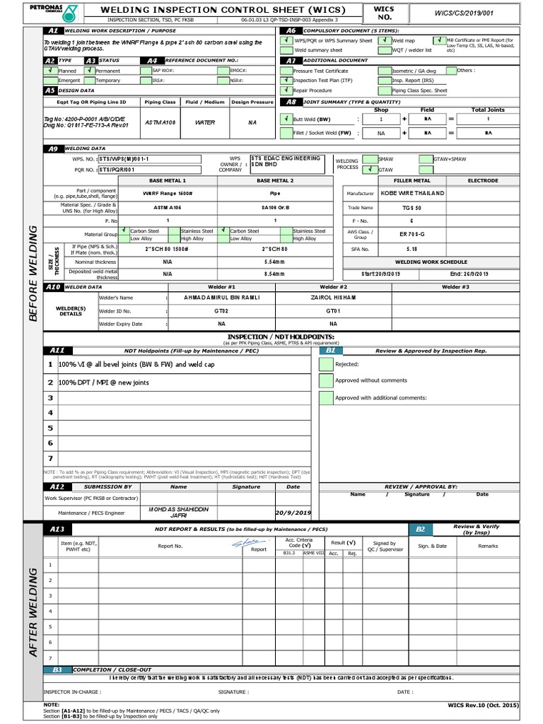 WICS | PDF | Pipe (Fluid Conveyance) | Welding