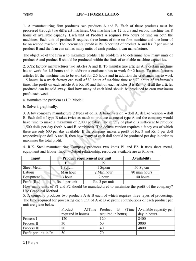 Linear Programming | PDF | Linear Programming | Gasoline