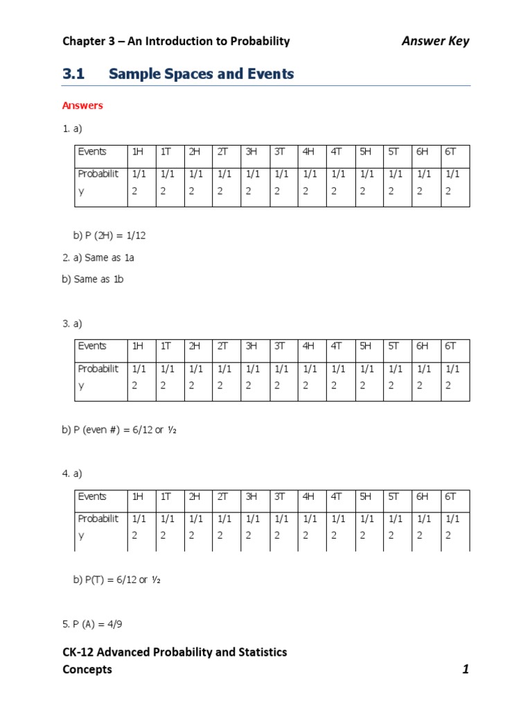 Answer Key - CK-12 Chapter 03 Advanced Probability and Statistics ...