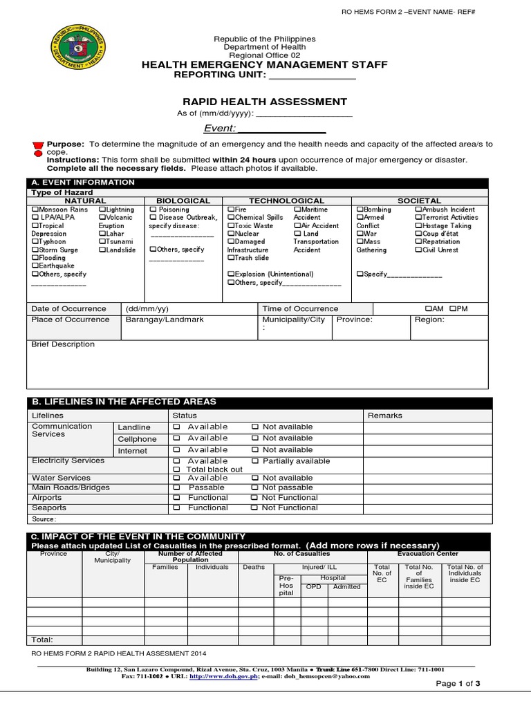 Health Emergency Management Staff: Event | PDF | Manila | Emergency