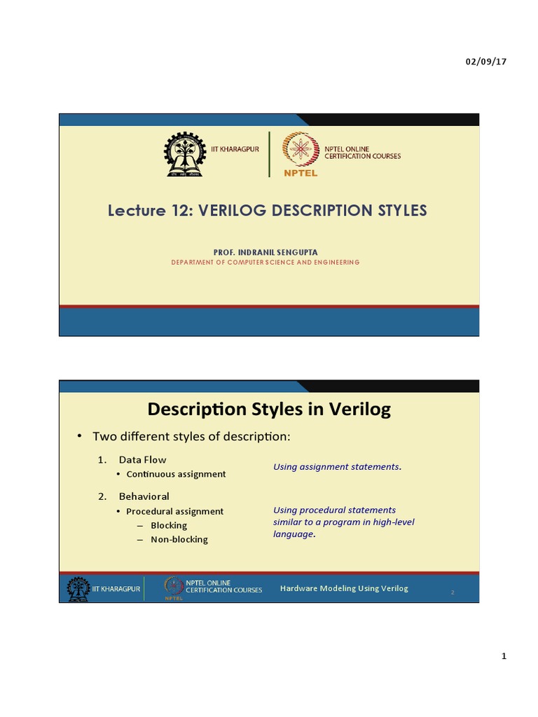 Descrip (On Styles in Verilog | PDF | Control Flow | Electrical Engineering