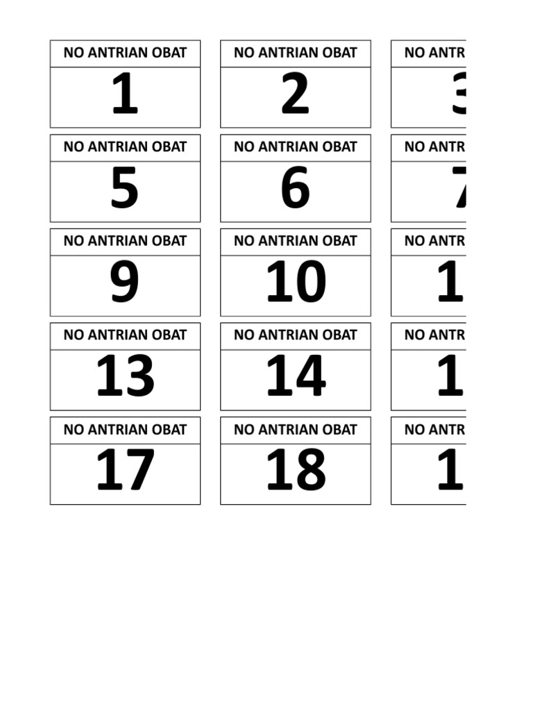 No Antrian Obat No Antrian Obat No Antrian Obat | PDF