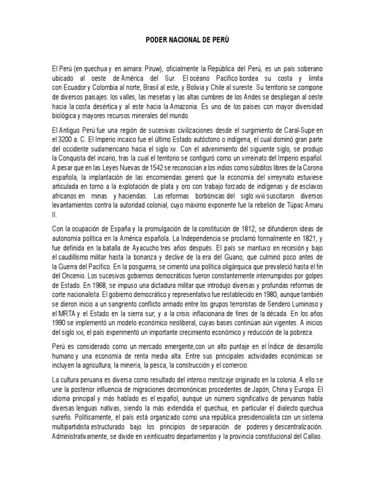 Poder Nacional | PDF | Naturaleza