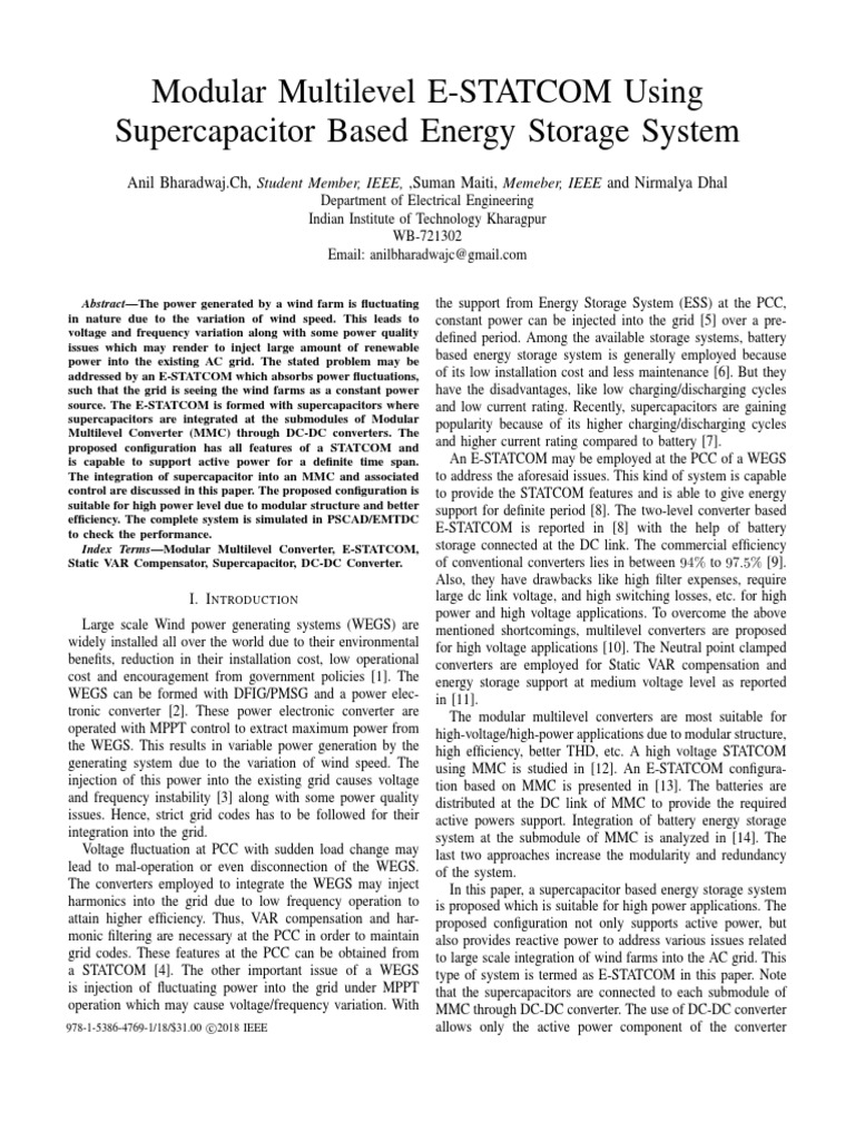 An Il Bharad Waj 2018 | PDF | Electrical Grid | Wind Power