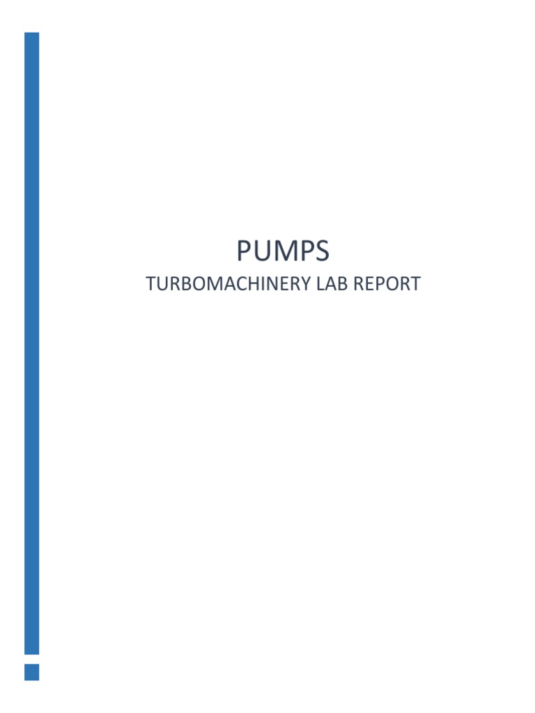 Pumps: Turbomachinery Lab Report | Download Free PDF | Pump | Gear