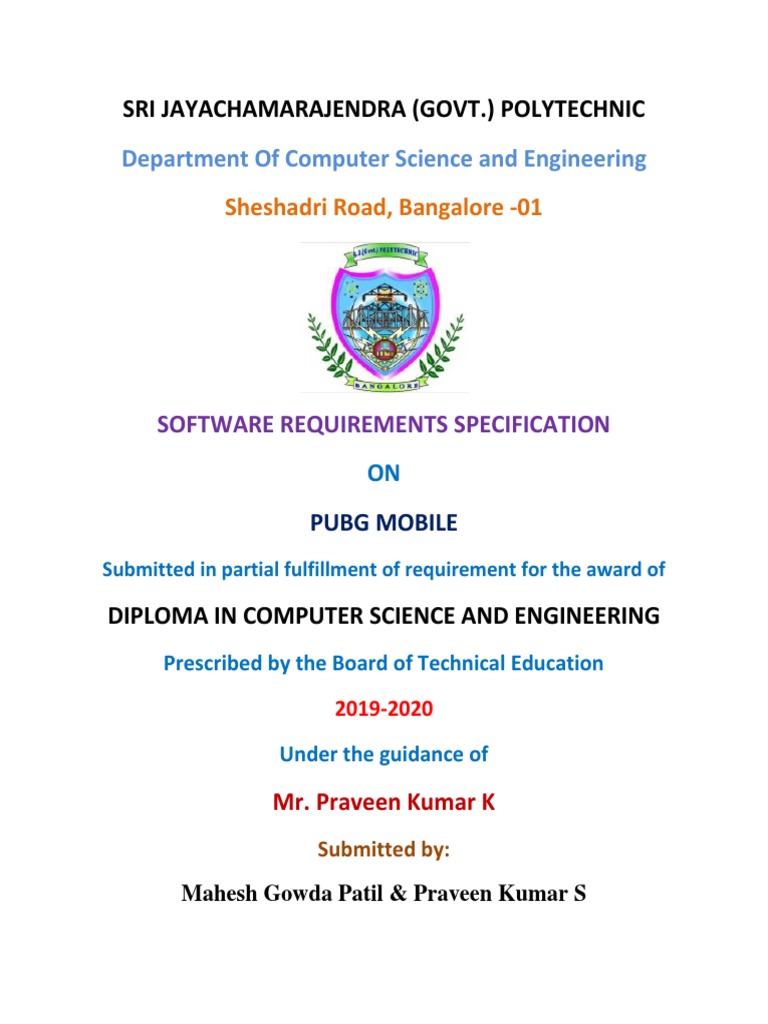 Pubg SRS | PDF | Graphical User Interfaces | Computer Network