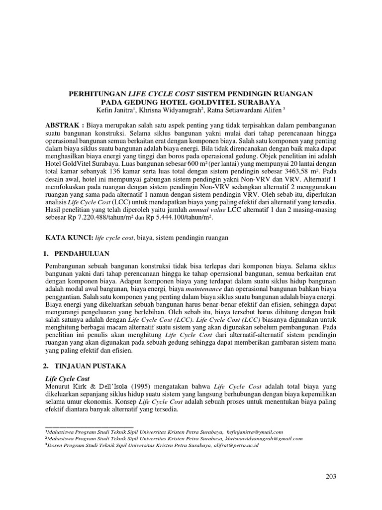 Perhitungan LCC PDF | PDF