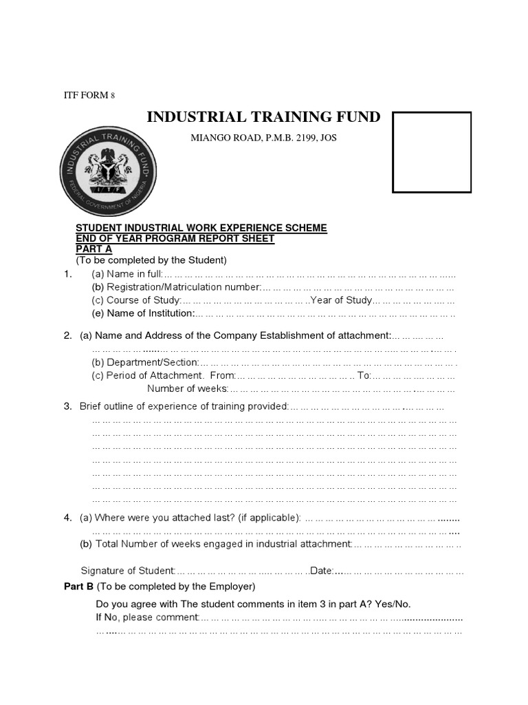 ITF Form 8 | PDF | Learning