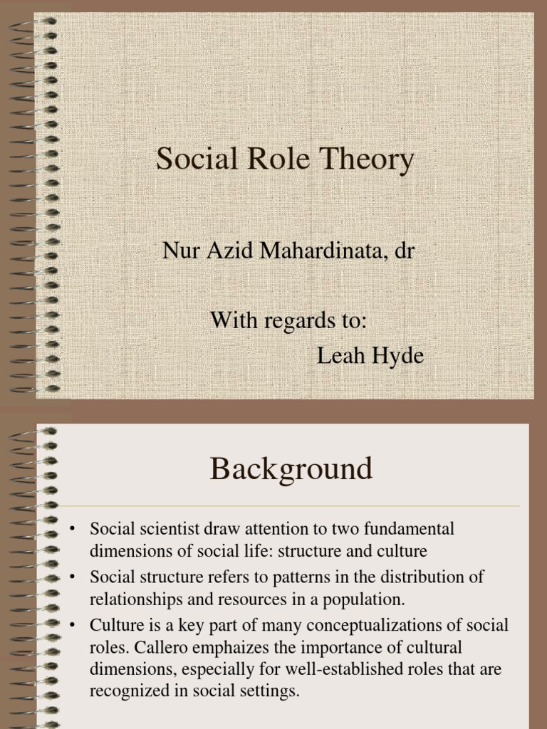 Social Role Theory: Nur Azid Mahardinata, DR | PDF | Gender Role | Gender