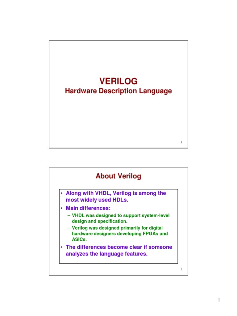 Verilog Hardware Description Language Pdf Vhdl Hardware Description Language