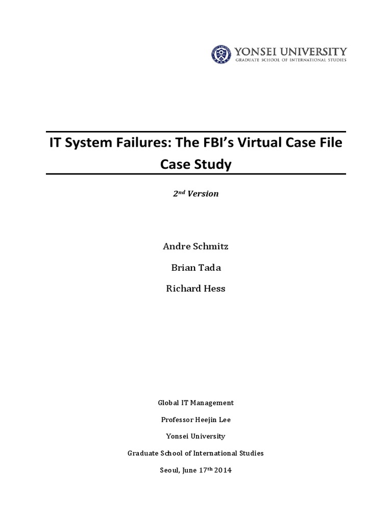 IT System Failures The FBI S Virtual Cas | PDF | Federal Bureau Of ...
