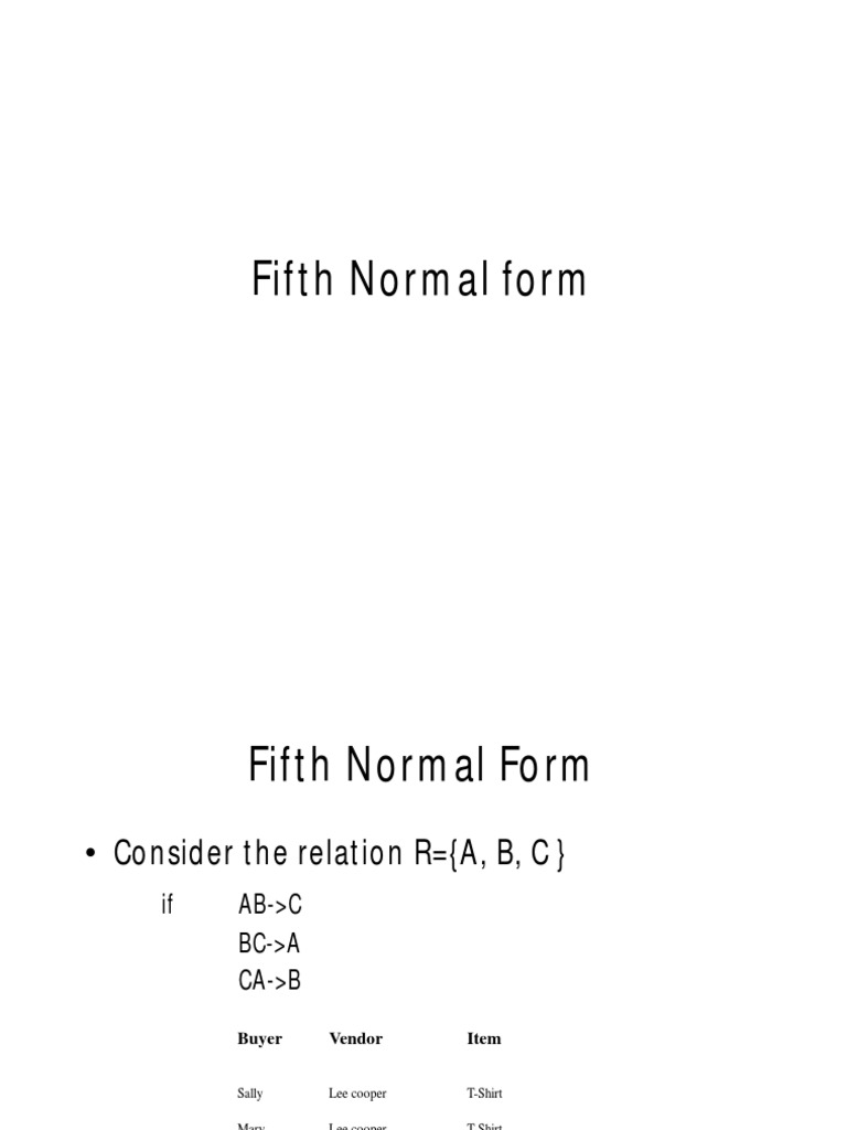 Fifth Normal Form | PDF | Scientific Modeling | Data