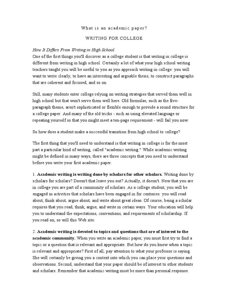 What Is An Academic Paper | Download Free PDF | Rhetoric | Question