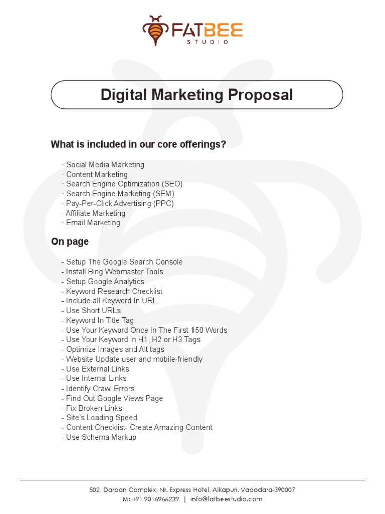 Digital Marketing Proposal | PDF