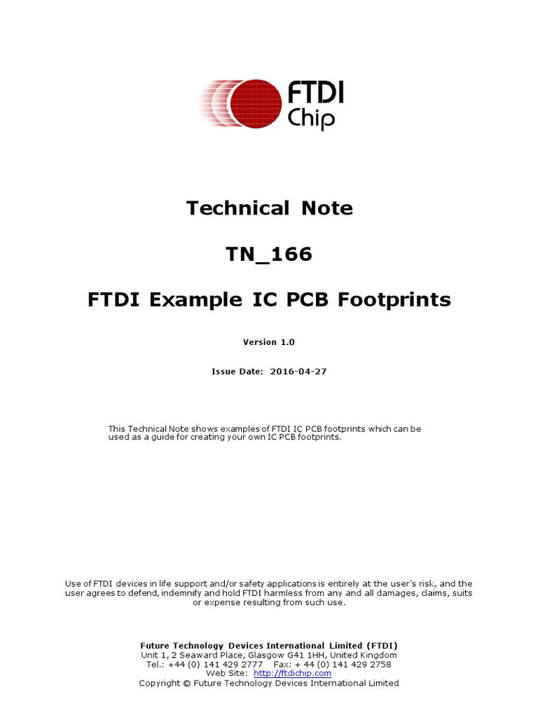FTDI Common Footprints | PDF | Printed Circuit Board | Integrated Circuit