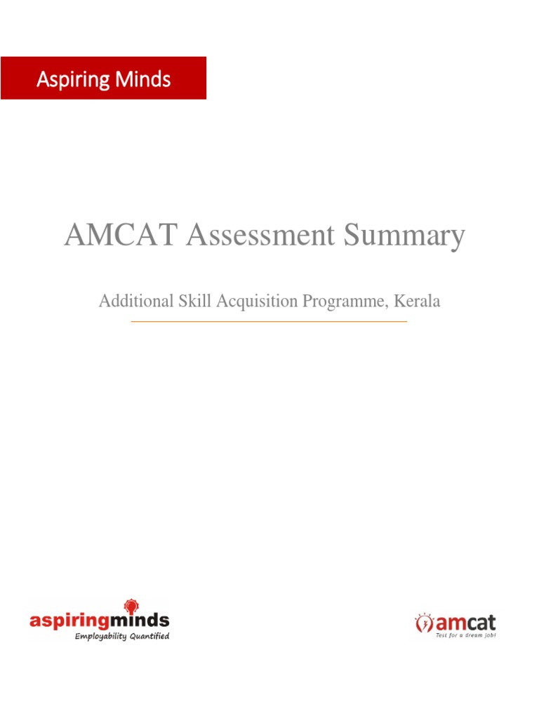 Amcat Assessment Report | Download Free PDF | Statistical Significance ...