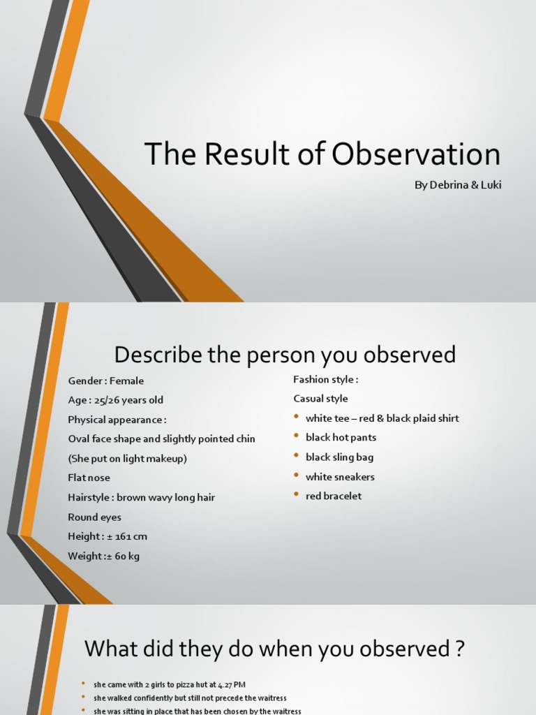 The Result of Observation | PDF | Body Language