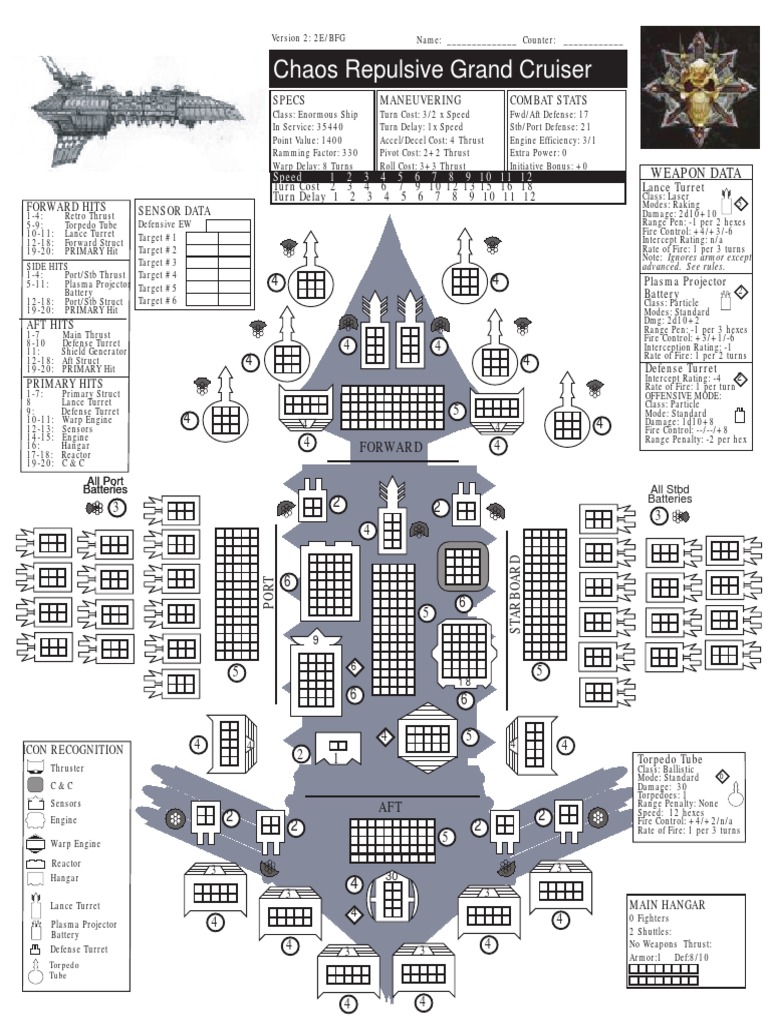 Battlefleet Gothic Repulsive-Class Grand Cruiser For Babylon 5 Wars ...