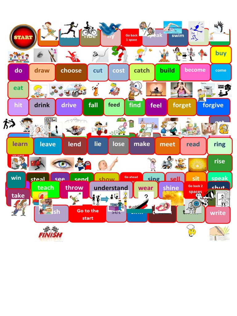 Irregular Verbs Board Game | PDF