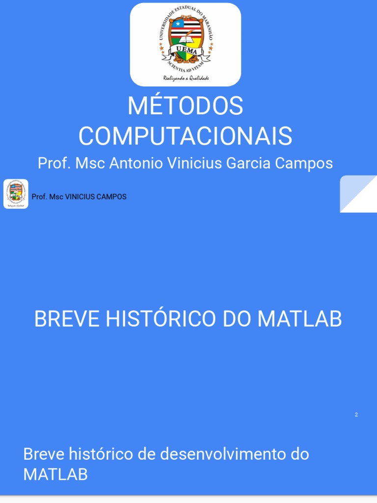AULA 3 Introdução Ao MATLAB | PDF | Matlab | Engenharia de Software