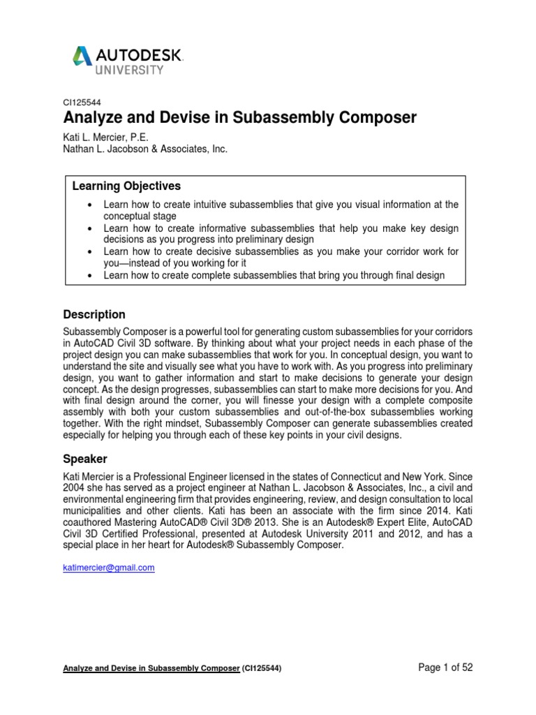 Analyze and Devise in Subassembly Composer: Learning Objectives | PDF | Trigonometric Functions ...