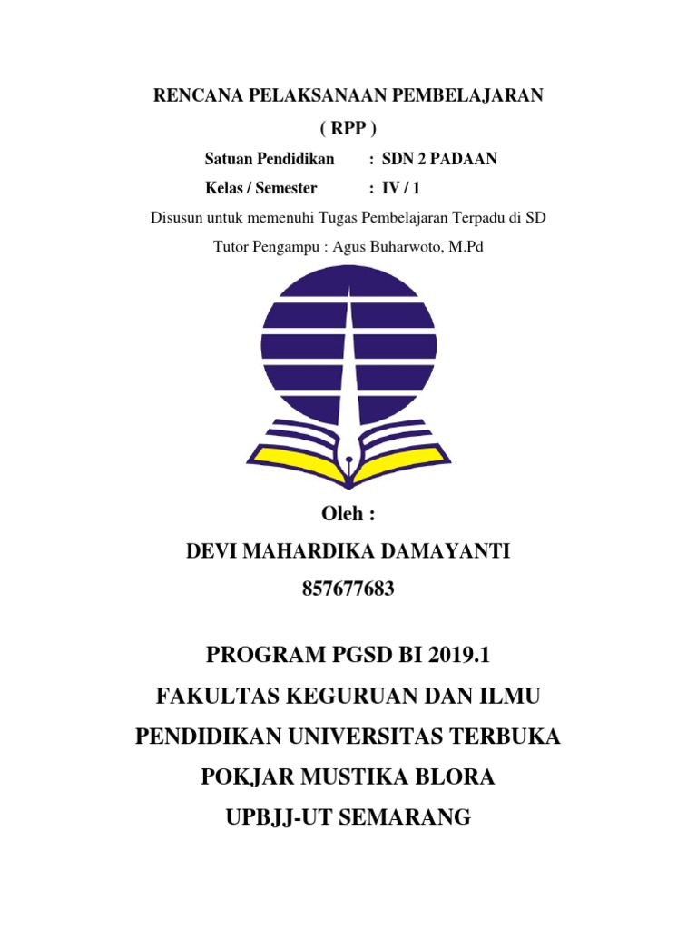 Cover RPP | PDF | Karier & Perkembangan | Ilmu Sosial