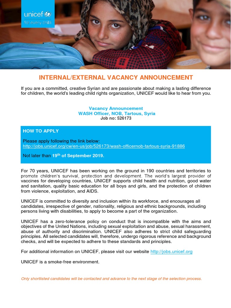 Internal/External Vacancy Announcement | PDF