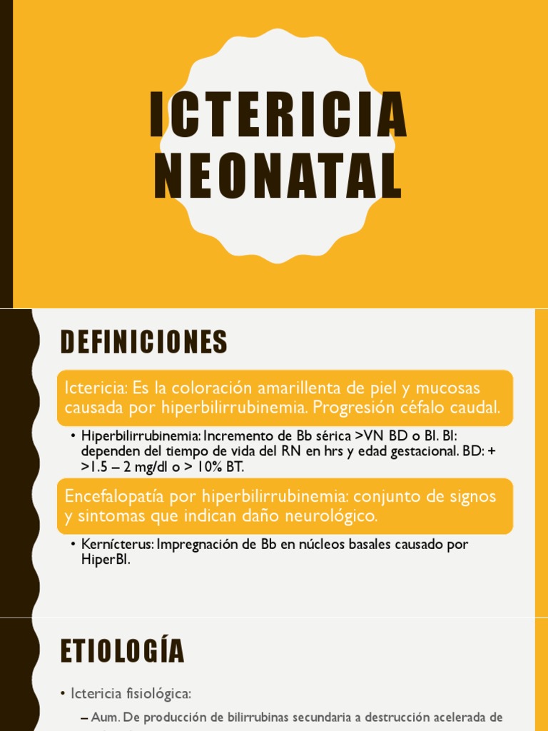 Ictericia Neonatal | PDF | Enfermedades y trastornos | Medicina CLINICA