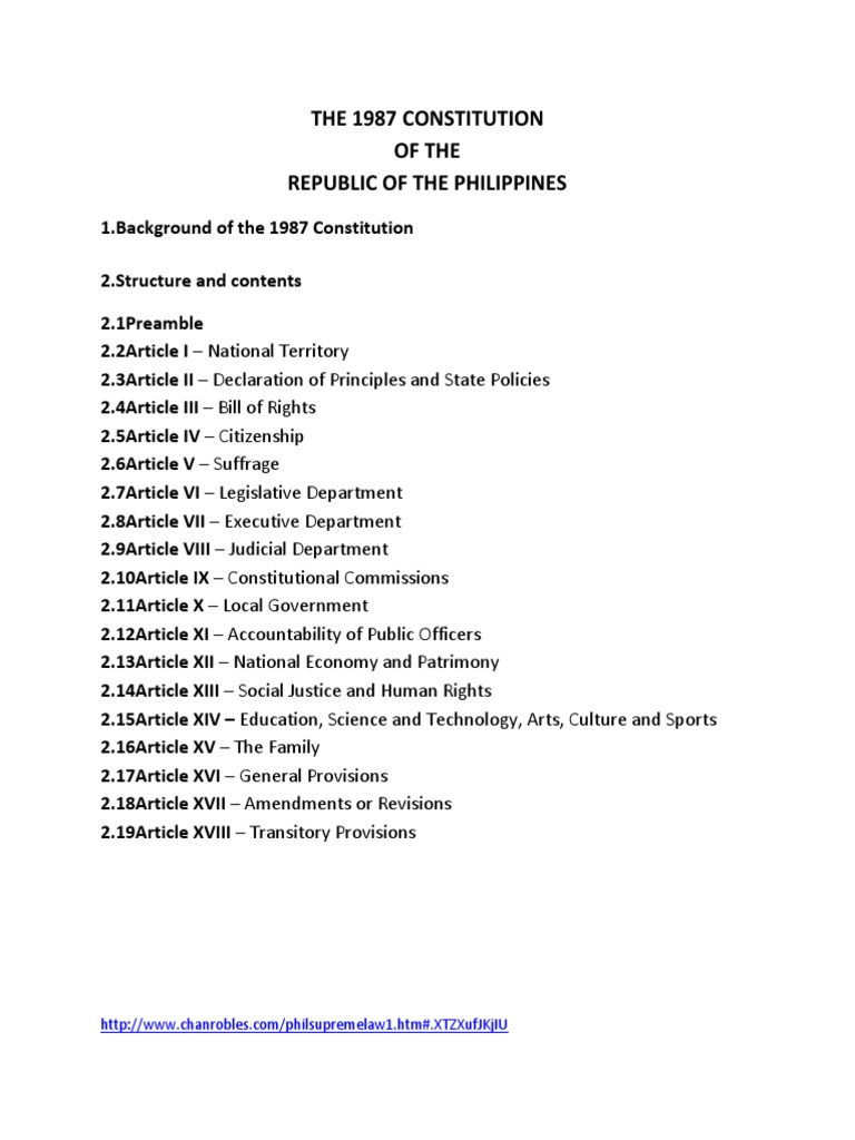 The 1987 Constitution | PDF