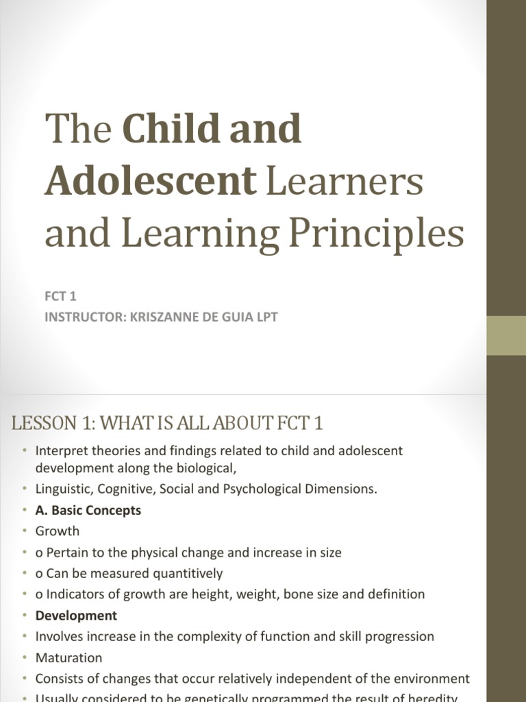 Lesson 1 Development Pattern and Rights | PDF | Developmental ...