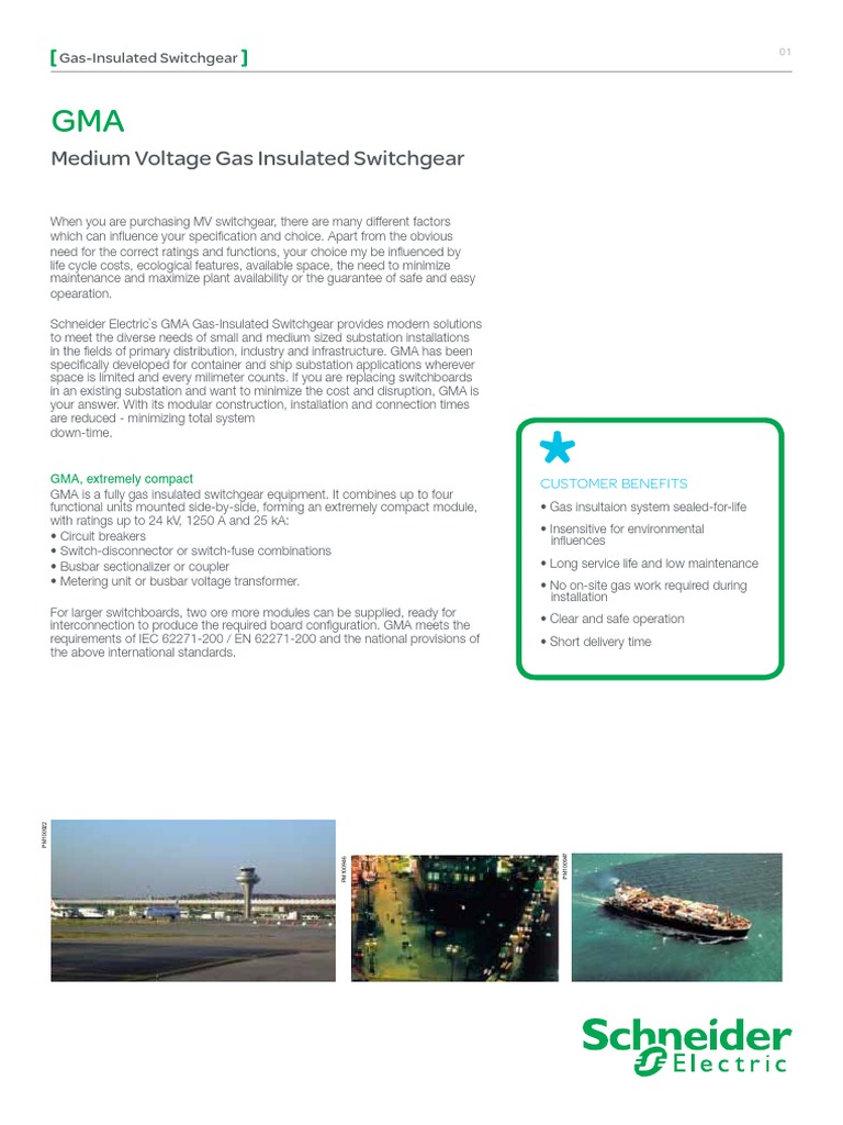 Medium Voltage Gas Insulated Switchgear | PDF | Electrical Substation ...