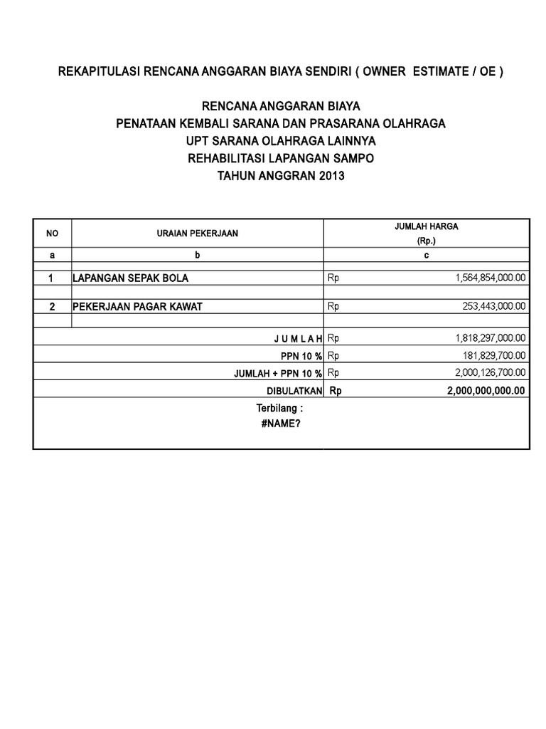 Rab Lapangan Sepak Bola Oe (Fixed) | PDF