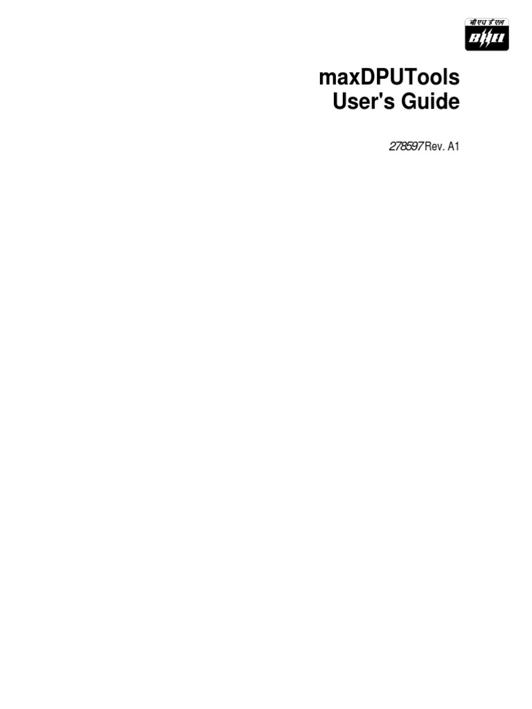 Maxdputools User'S Guide: 278597 Rev. A1 | PDF | Input/Output | Databases