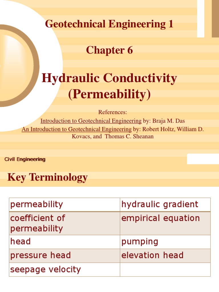 Chapter 6 Hydraulic Conductivity Permeability | PDF | Soil Mechanics ...