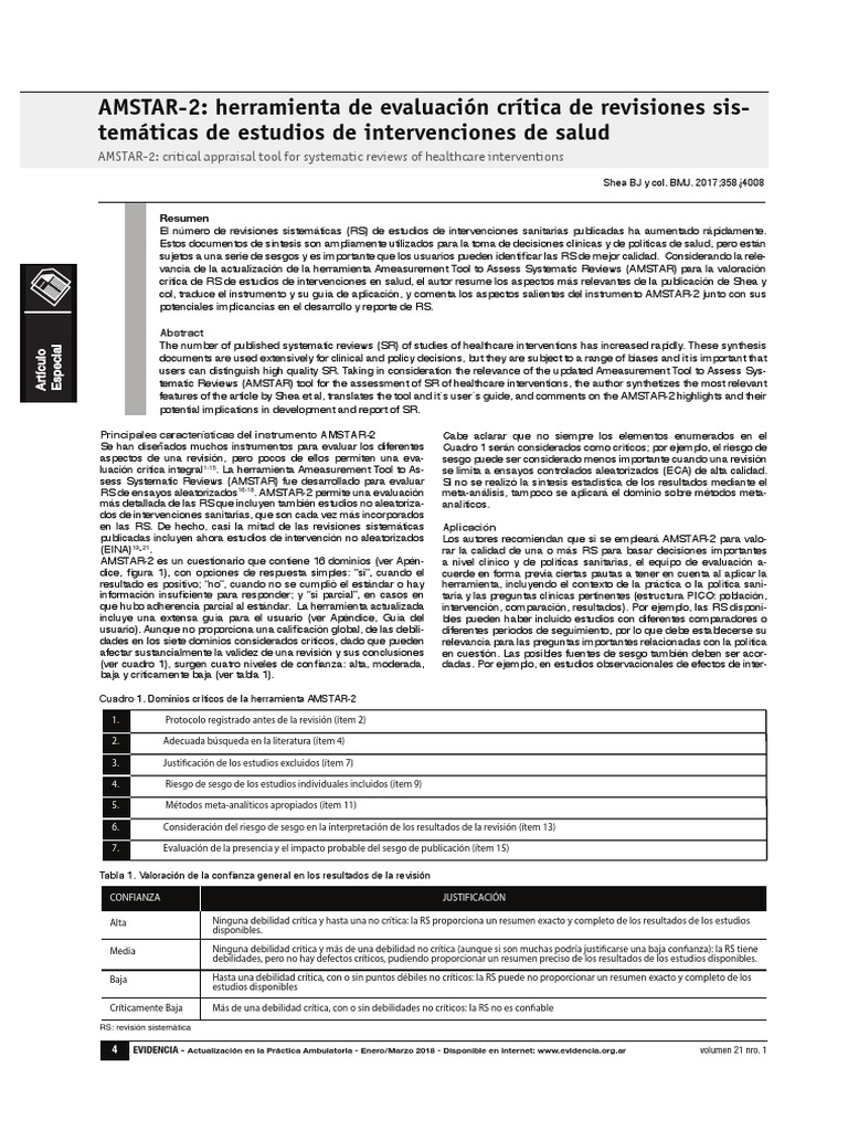Amstar-2 Cómo Usarlo | Parcialidad | Metaanálisis