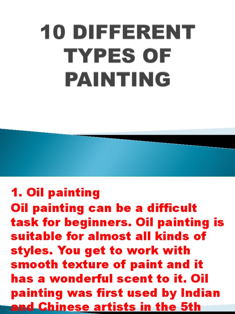 10 Different Types of Painting | PDF | Paintings | Oil Painting