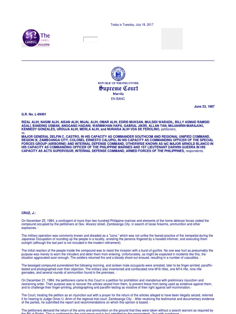 The Supreme Court Rules the Military Raid on a Private Compound and ...