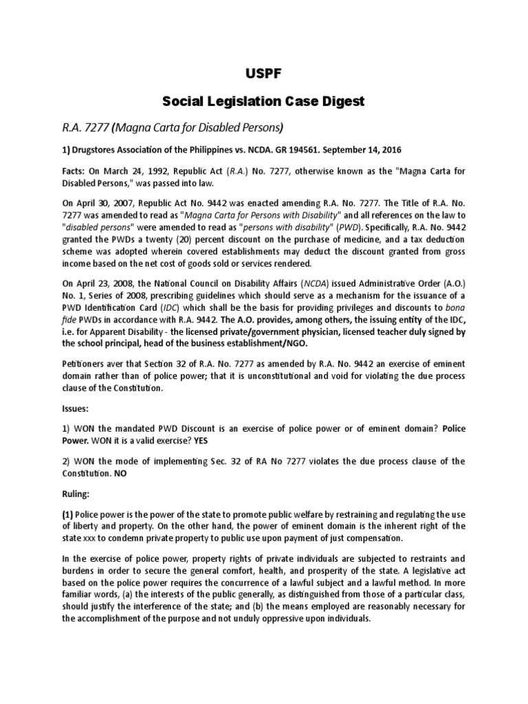 Case Digests On 7277 and 7610 Complete | PDF | Child Abuse | Employment