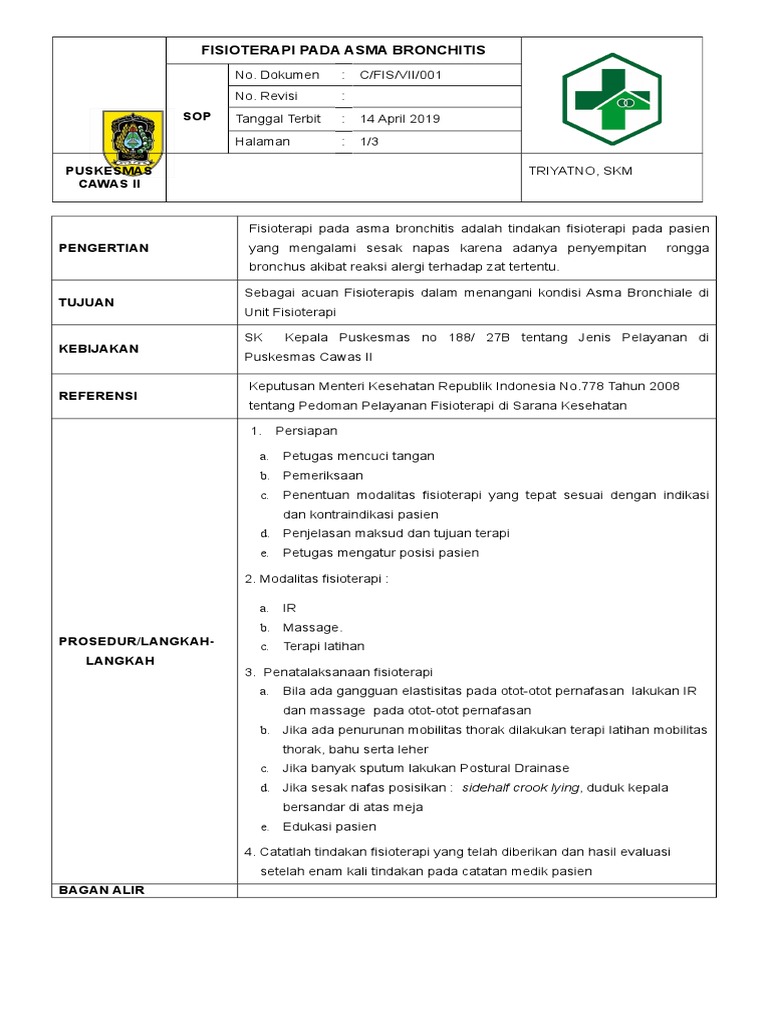 SOP Asma Bronkitis | PDF