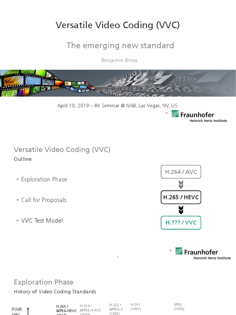 Versatile Video Coding (VVC) : The Emerging New Standard | PDF | H.264/Mpeg 4 Avc | Media Formats