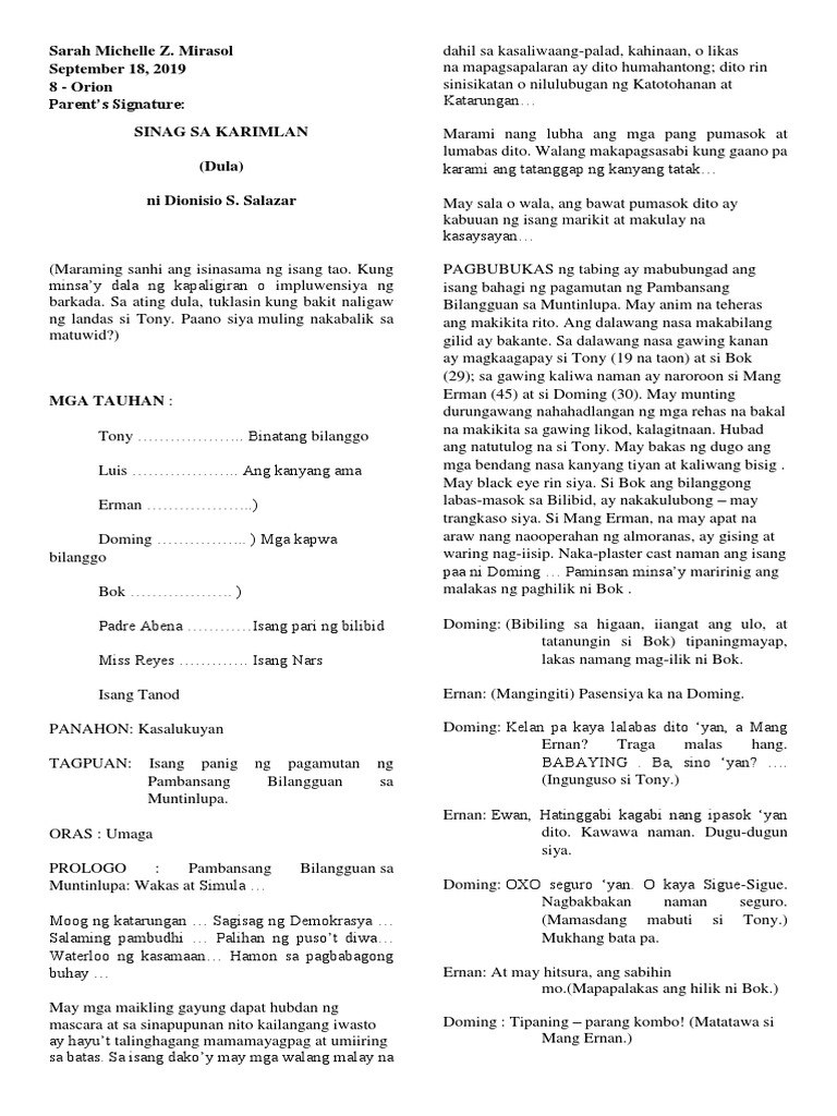 Sinag Sa Karimlan | PDF