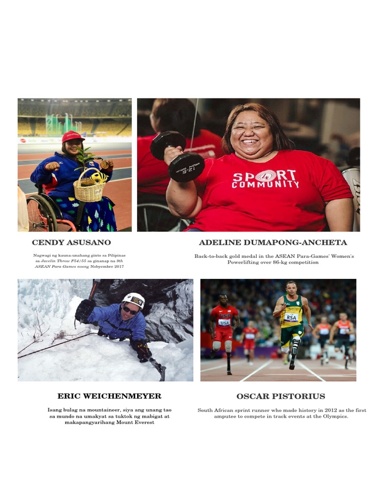 Mga Taong May Kapansanan Na May Natatanging Talento | PDF | Sports ...