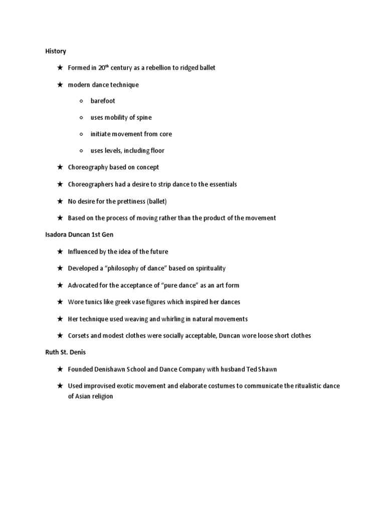 Modern Dance Module | Download Free PDF | Dances | Performing Arts