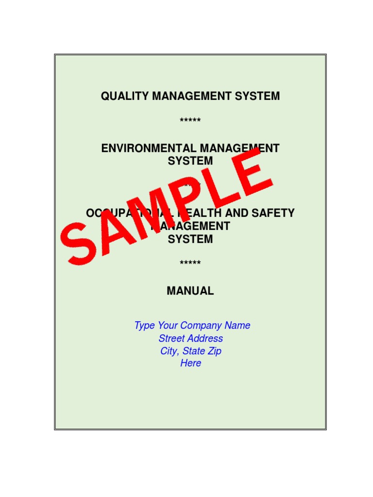 Quality, Environment, Safety Manual | PDF | Quality Management System ...