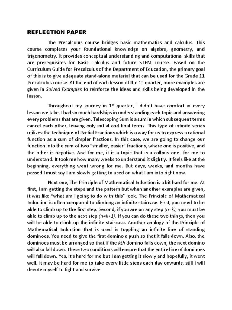 Reflection Paper | Download Free PDF | Ellipse | René Descartes