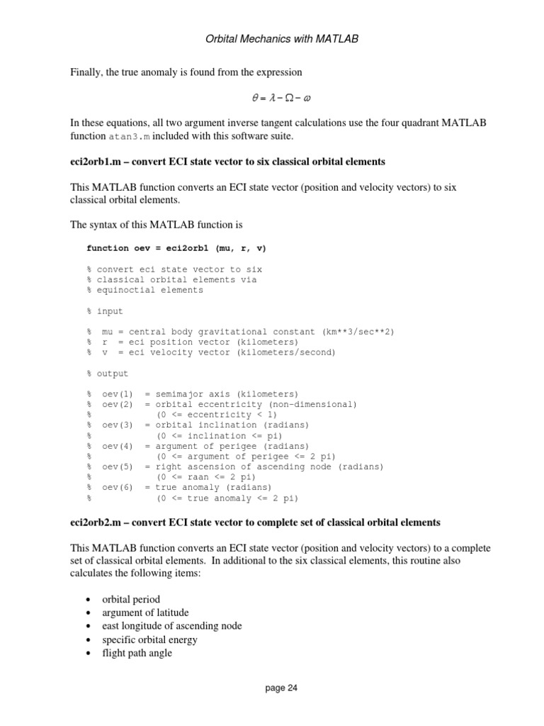 Orbital Mechanics With MATLAB - Astrodynamic Coordinates-24-28 | PDF ...