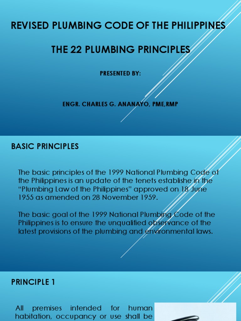22 Plumbing Principle | Download Free PDF | Sewage | Plumbing