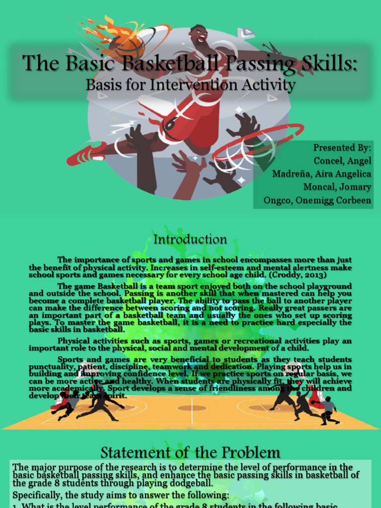 The Basic Basketball Passing Skills | PDF | Test (Assessment) | Sports