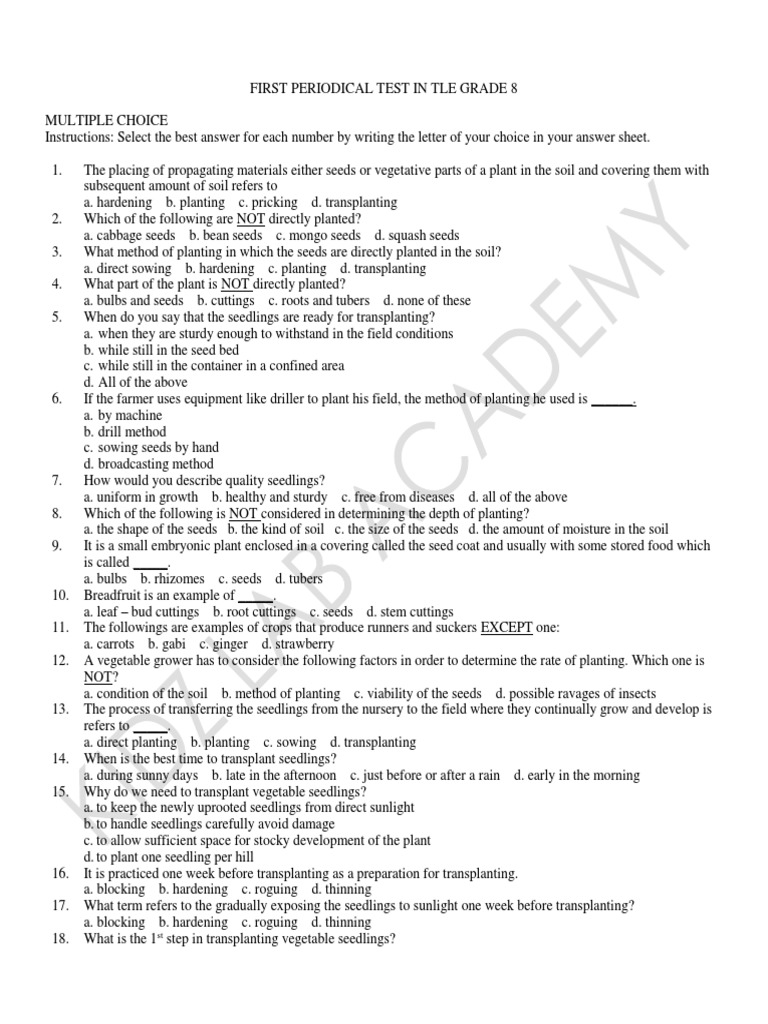 TLE 8 (First) | PDF | Fertilizer | Compost
