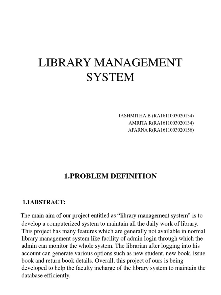 Library Management System | PDF | Object Oriented Programming | Class ...